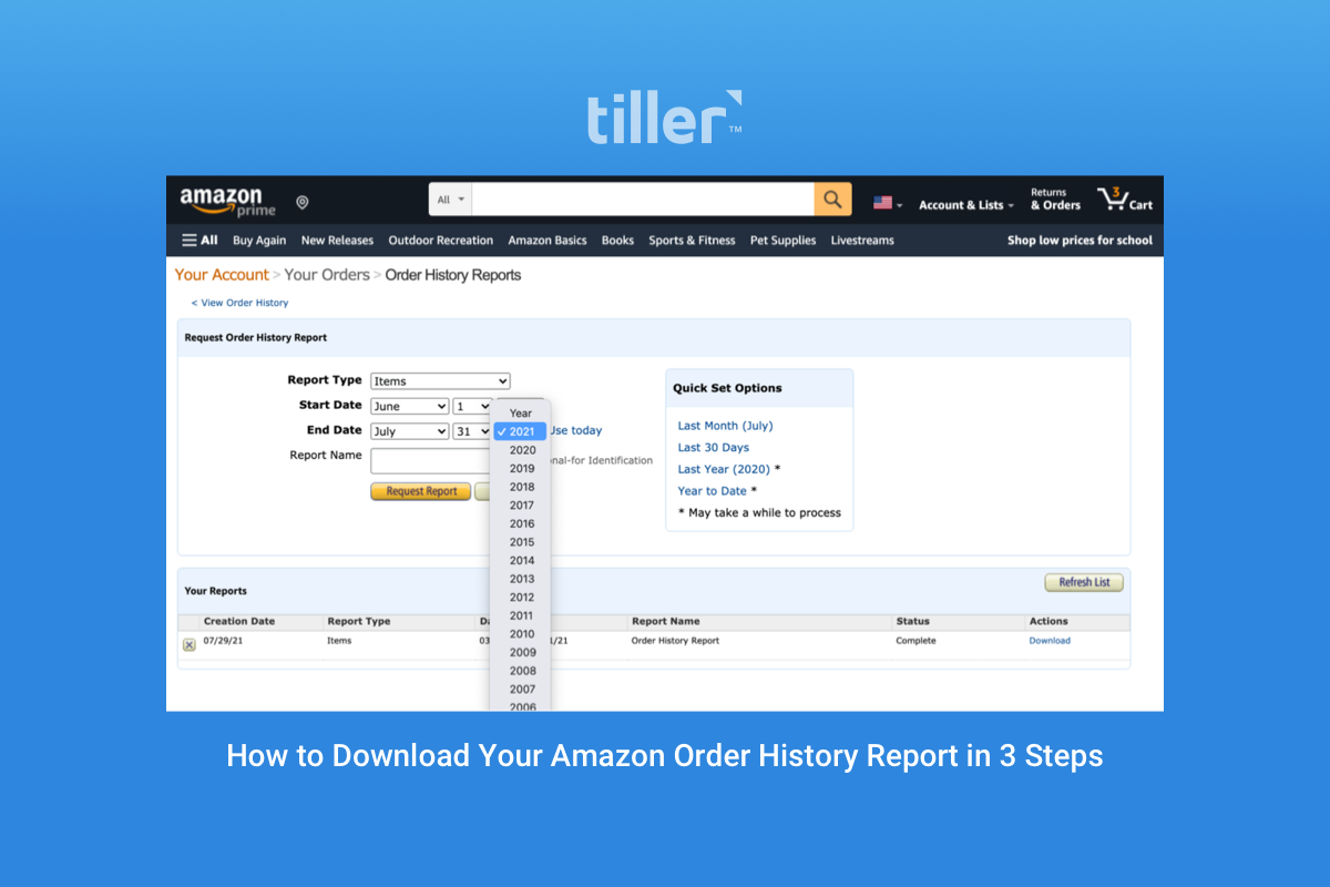 How To Export Amazon Orders To Excel And Google Spreadsheets