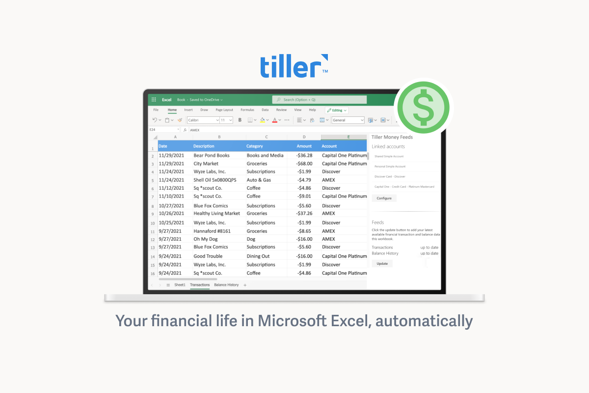 Tiller For Microsoft Excel