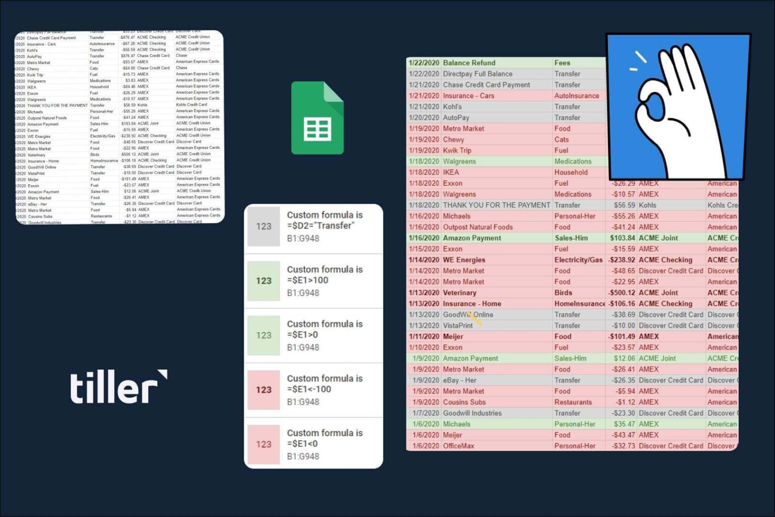 Bring Your Tiller Transactions Sheet To Life With Conditional ...