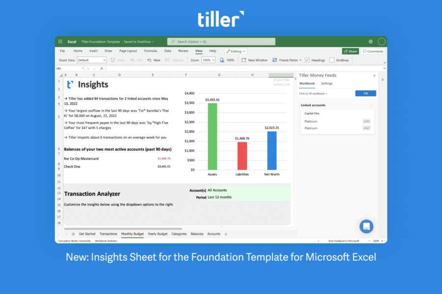 New: Insights Sheet Now Available For Tiller Foundation Template For ...