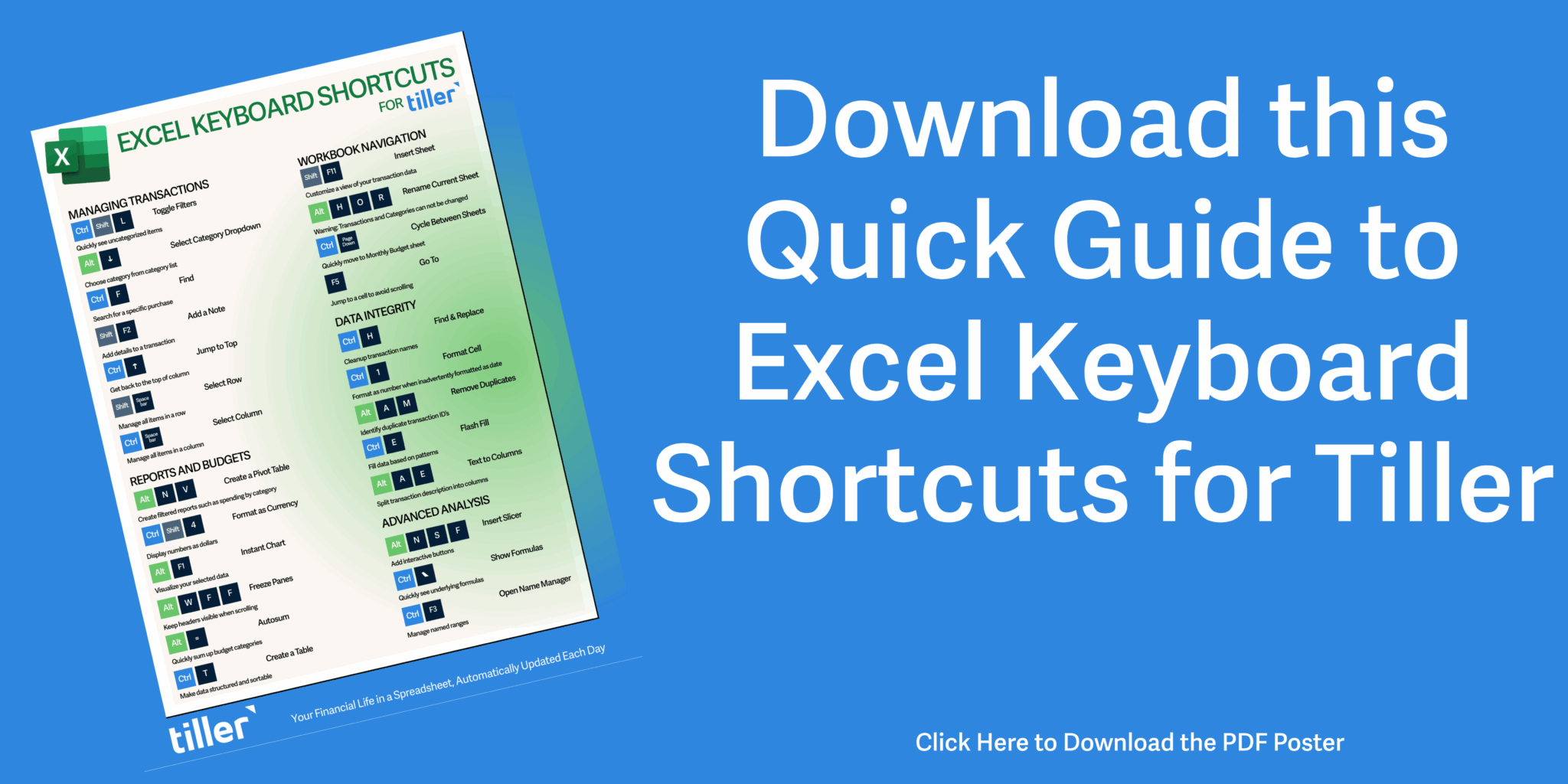 The Ultimate Guide To Excel Shortcuts For Tiller Users - Tiller