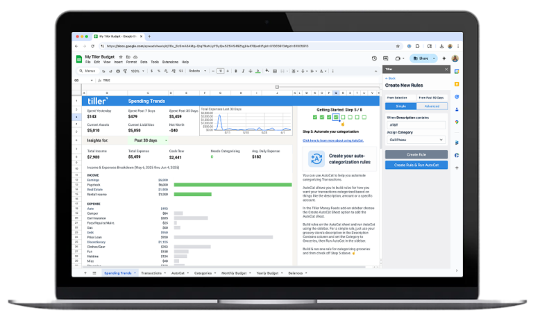 Budget Spreadsheet Templates | Free & Automated | Tiller