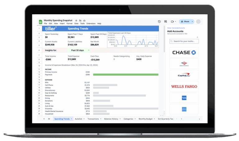 Spreadsheet Personal Finance Resources | Tiller